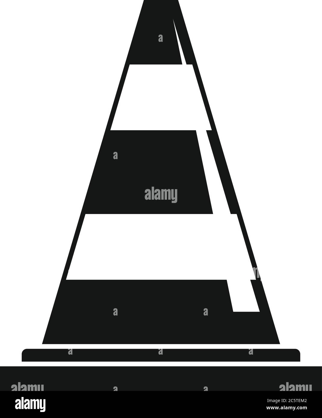 Road cone icon. Simple illustration of road cone vector icon for web ...
