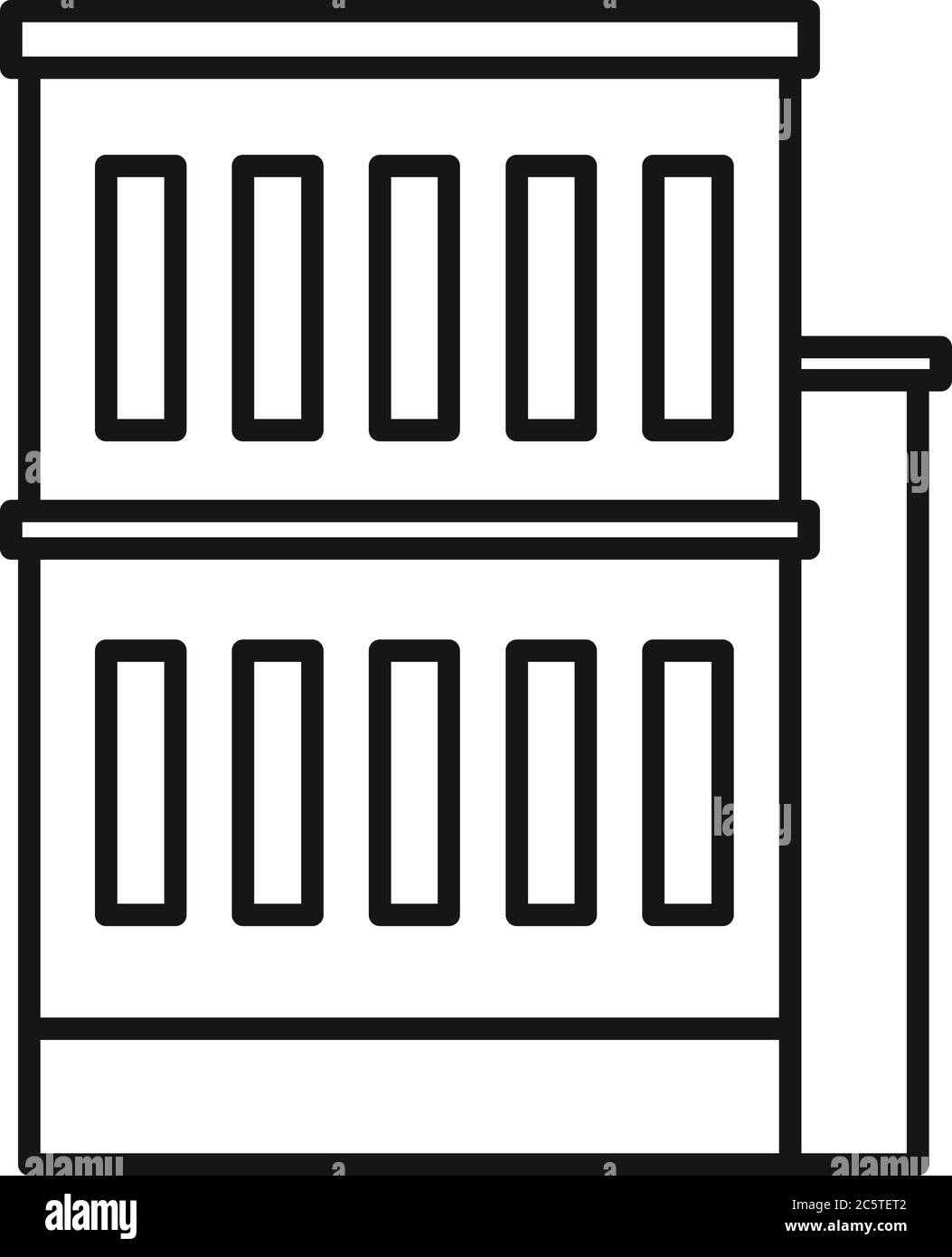 Building reconstruction icon. Outline building reconstruction vector ...