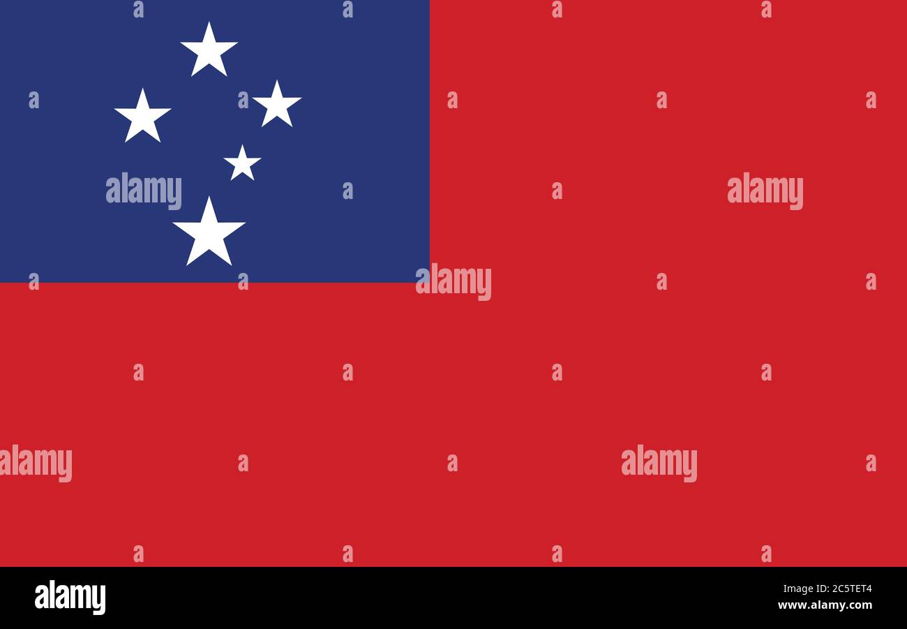 Samoa flag vector graphic. Rectangle Samoan flag illustration. Samoa ...