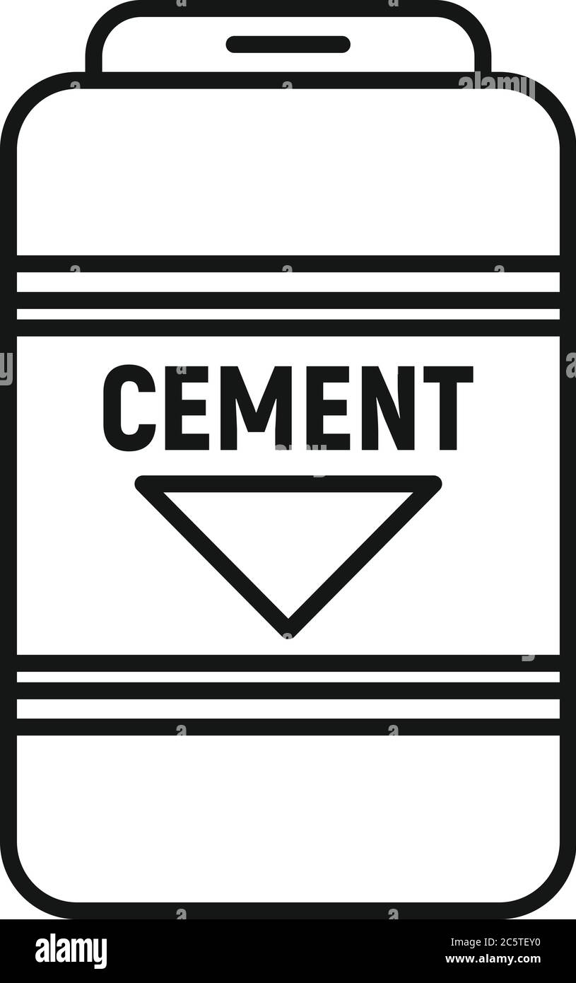 Cement sack icon. Outline cement sack vector icon for web design ...