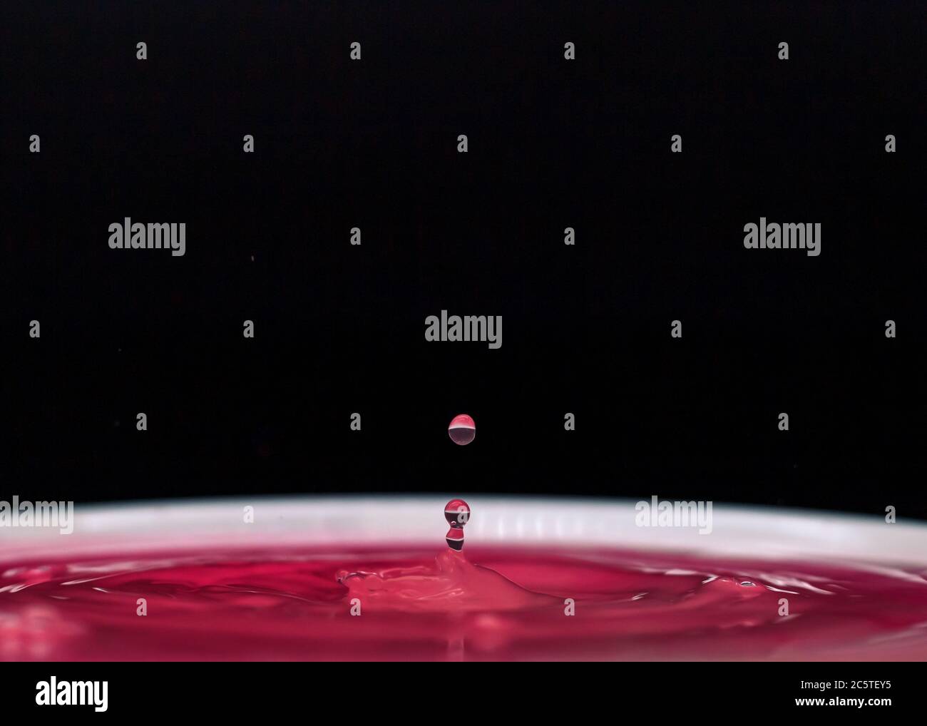 Pink color drop and splash in water, falling emotion freeze Stock Photo ...