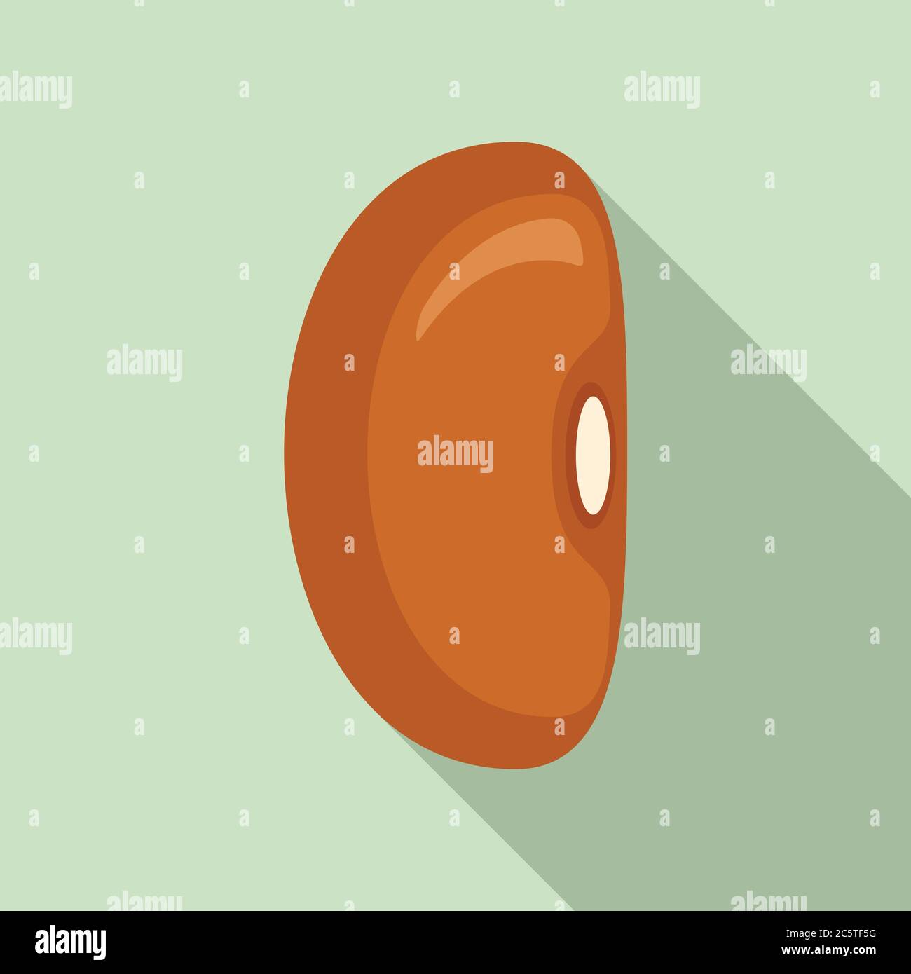 Haricot kidney bean icon. Flat illustration of haricot kidney bean ...