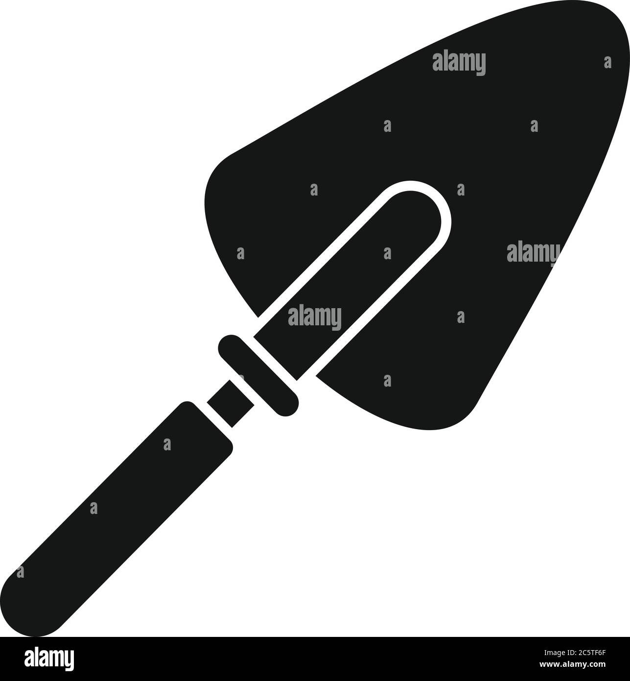 Cement trowel on brick Black and White Stock Photos & Images - Alamy