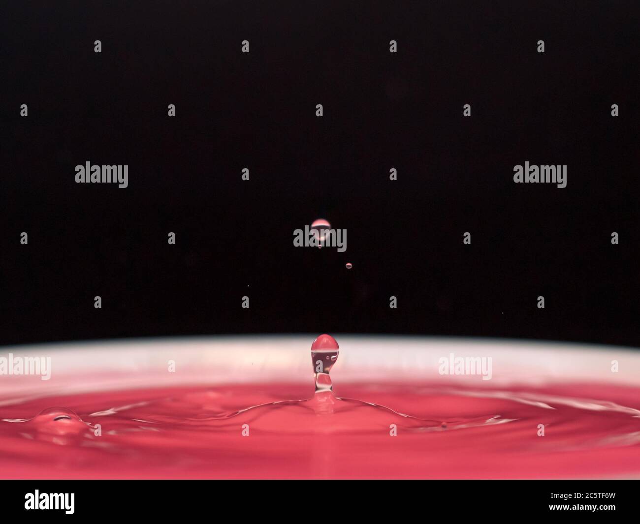 Pink color drop and splash in water, falling emotion freeze Stock Photo ...