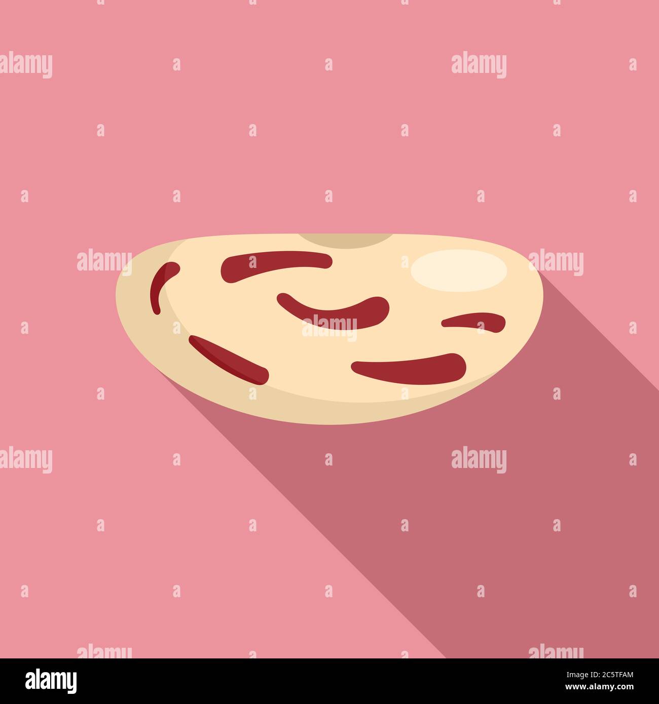 Lima kidney bean icon. Flat illustration of lima kidney bean vector ...