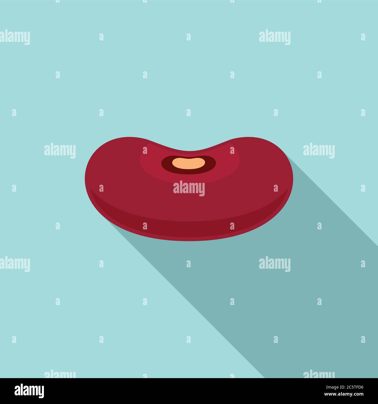 Pinto kidney bean icon. Flat illustration of pinto kidney bean vector ...