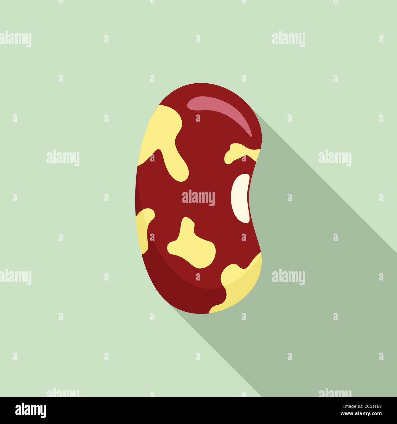Kidney bean plant icon. Flat illustration of kidney bean plant vector ...