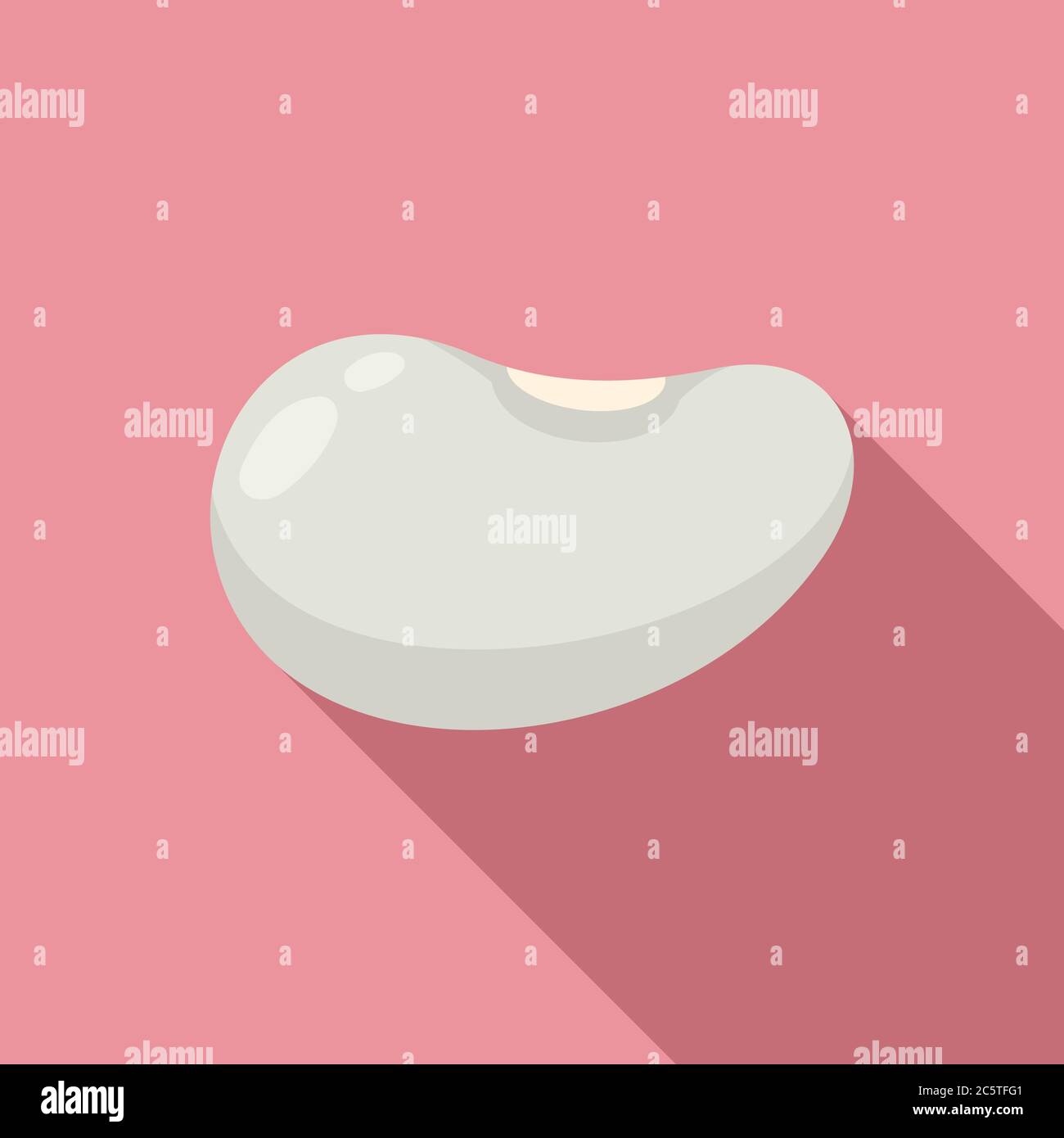 Grain kidney bean icon. Flat illustration of grain kidney bean vector ...