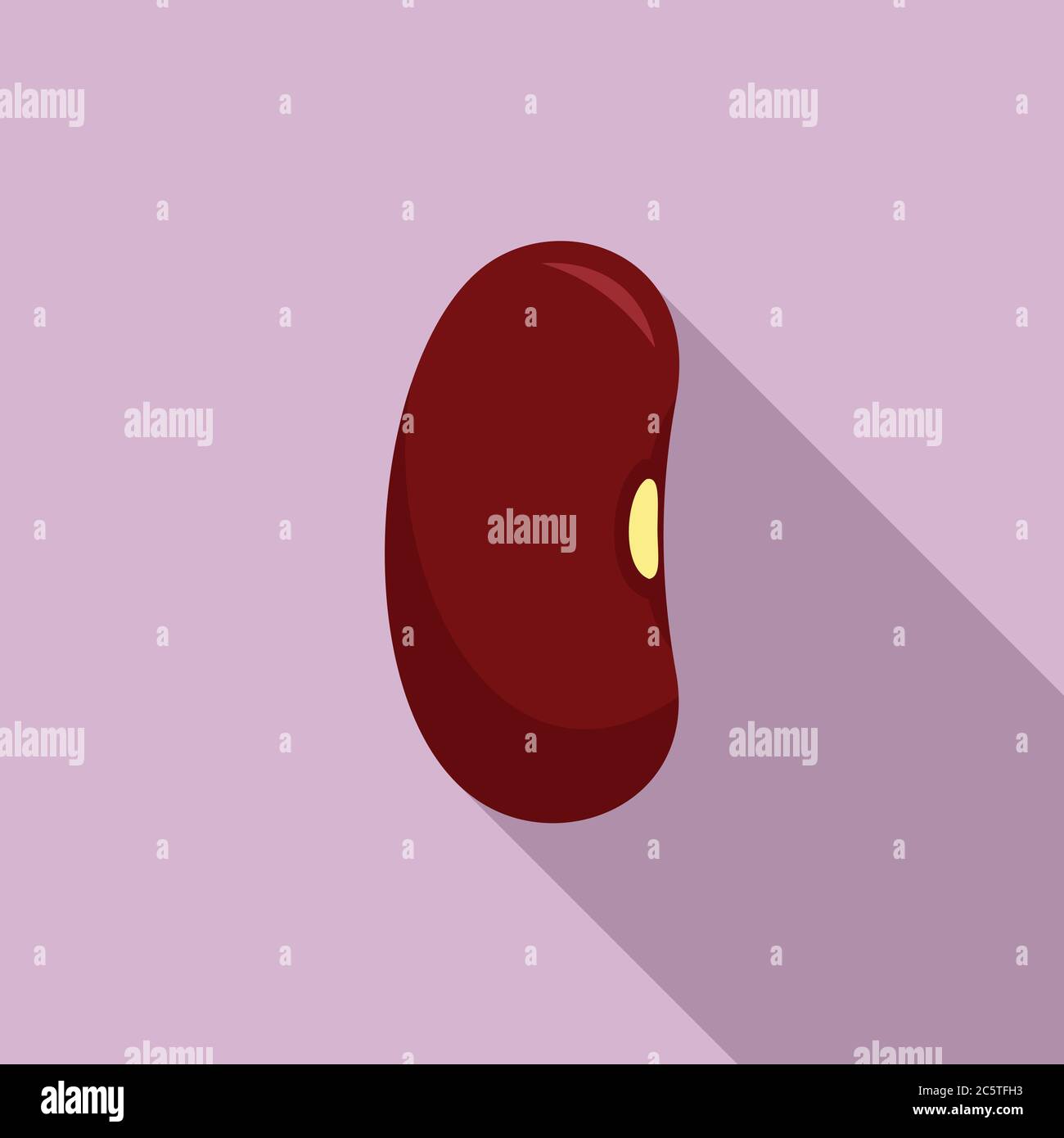 Organic kidney bean icon. Flat illustration of organic kidney bean ...