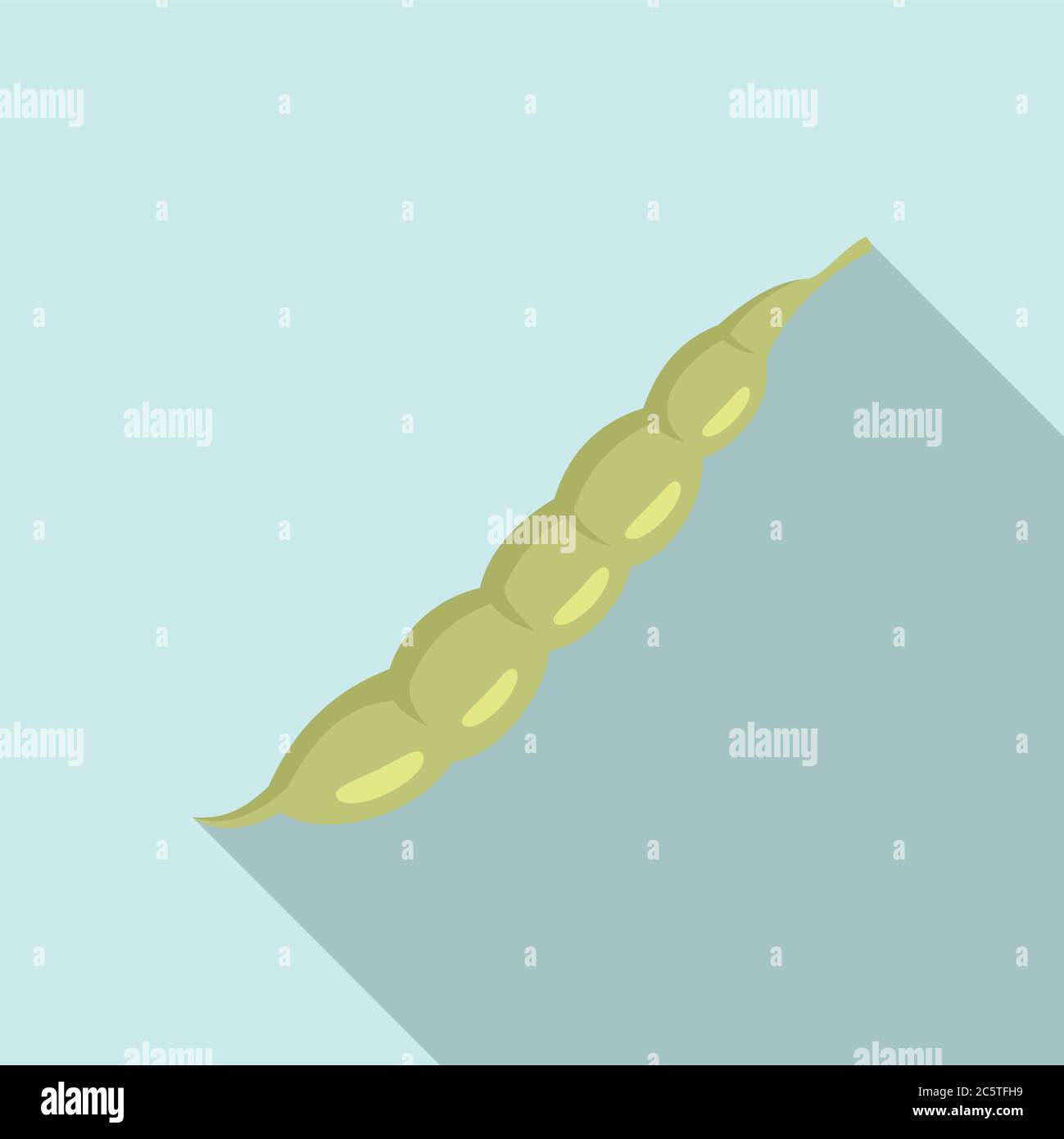 Raw kidney bean icon. Flat illustration of raw kidney bean vector icon ...