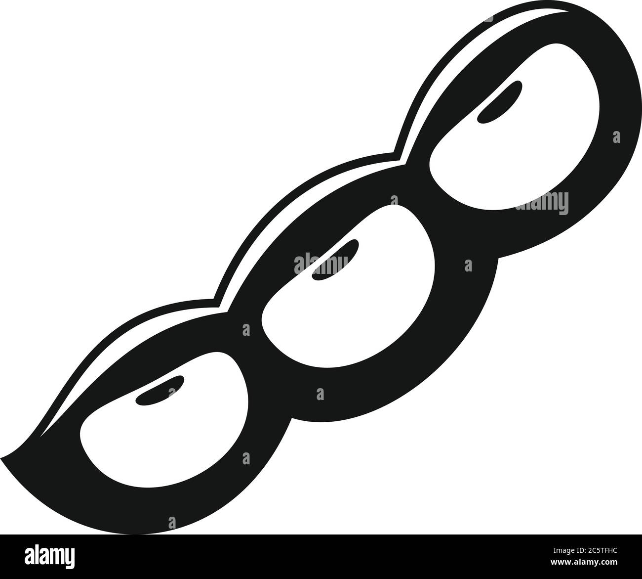 Fava kidney bean icon. Simple illustration of fava kidney bean vector ...