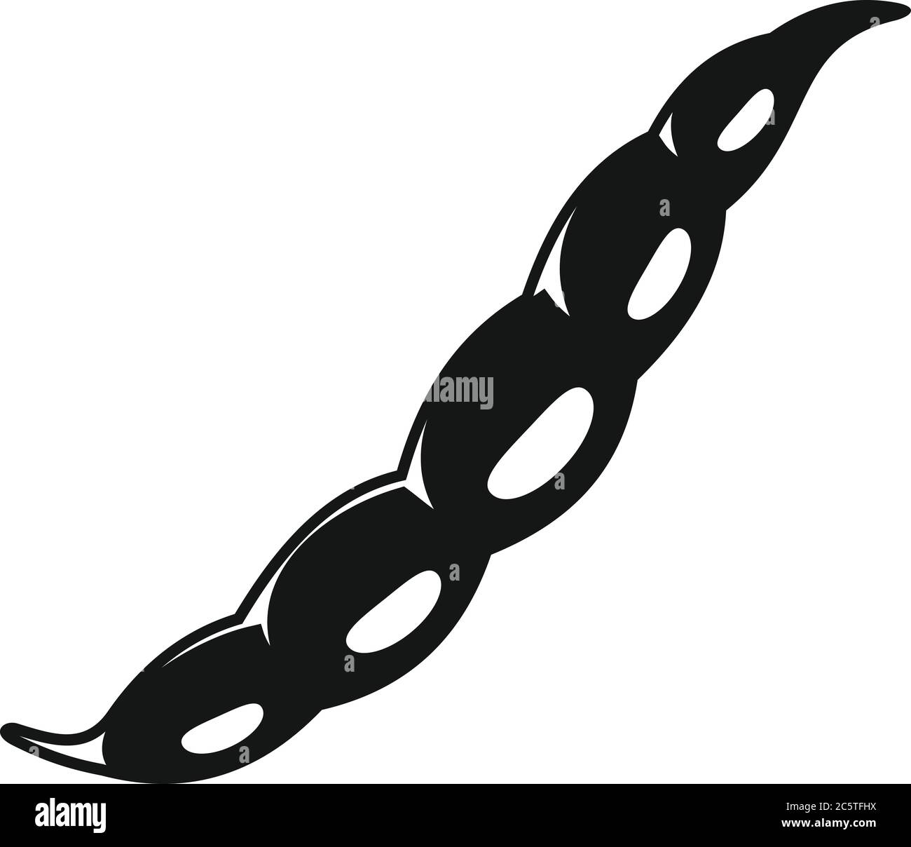 Soy kidney bean icon. Simple illustration of soy kidney bean vector ...