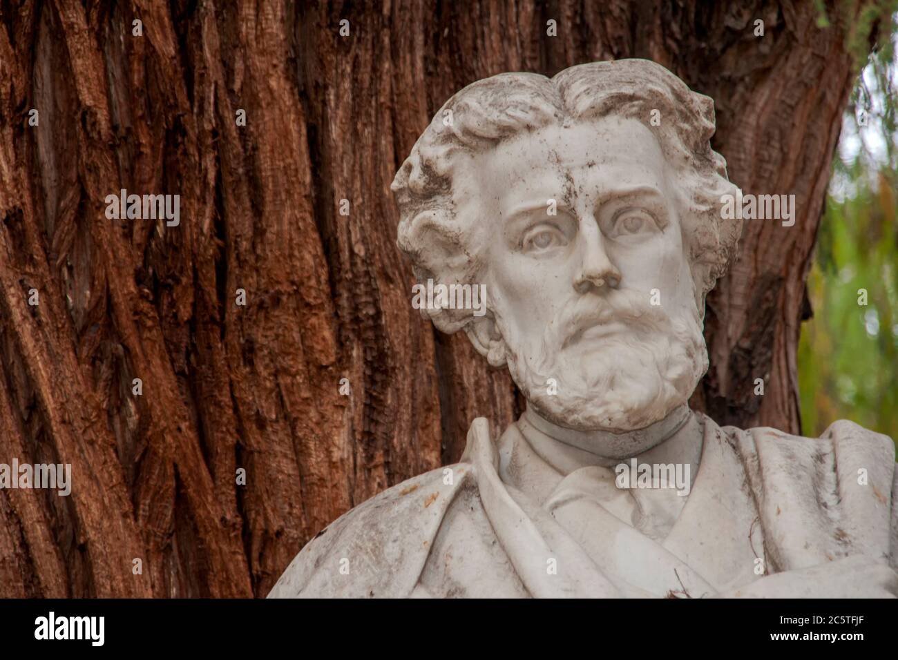 Sculpture dedicated to the poet Gustavo Adolfo Becquer in the city of ...