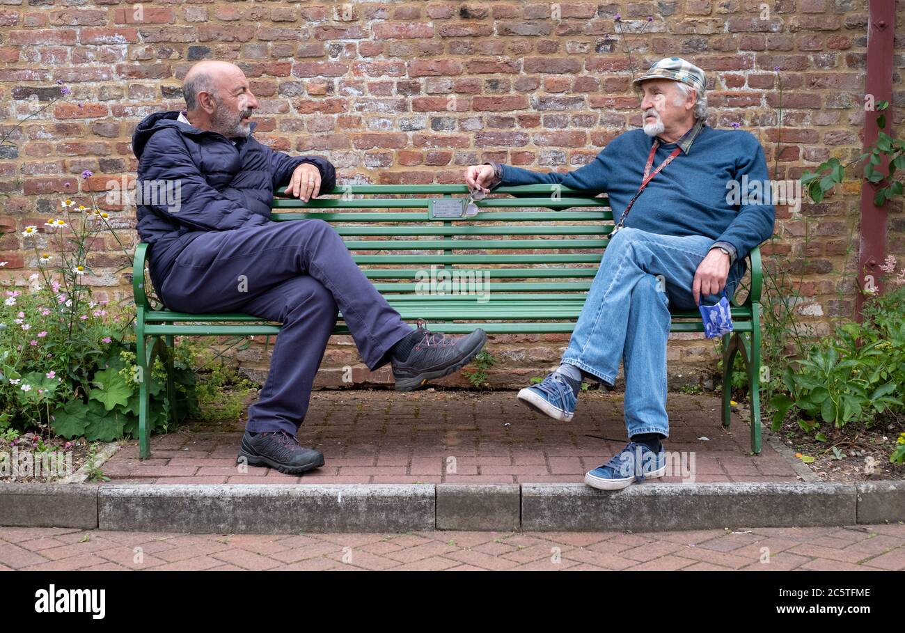 Old Men Sitting On Bench High Resolution Stock Photography and Images ...