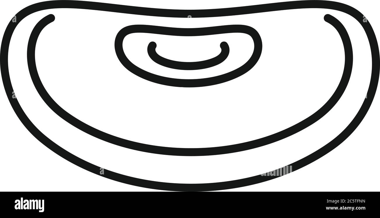 Protein kidney bean icon. Outline protein kidney bean vector icon for ...