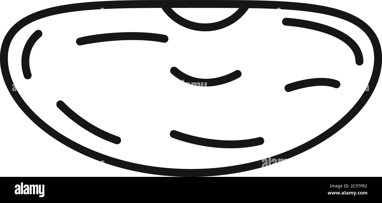Lima kidney bean icon. Outline lima kidney bean vector icon for web ...