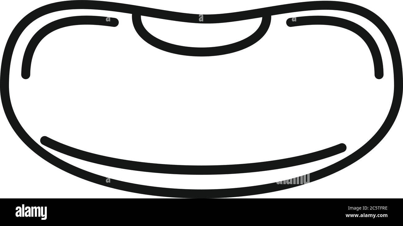 Farm kidney bean icon. Outline farm kidney bean vector icon for web ...
