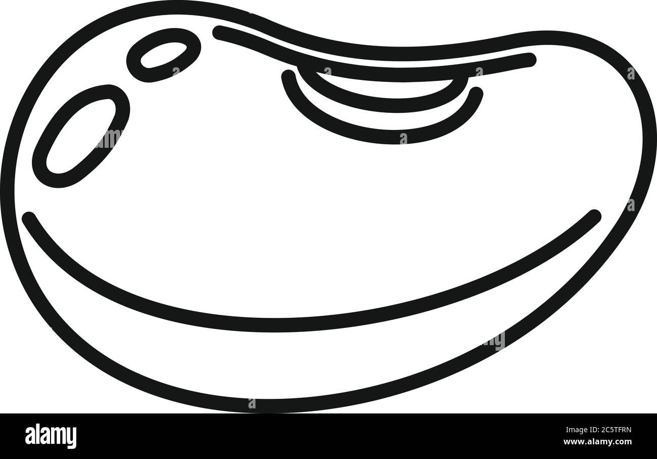 Grain kidney bean icon. Outline grain kidney bean vector icon for web ...