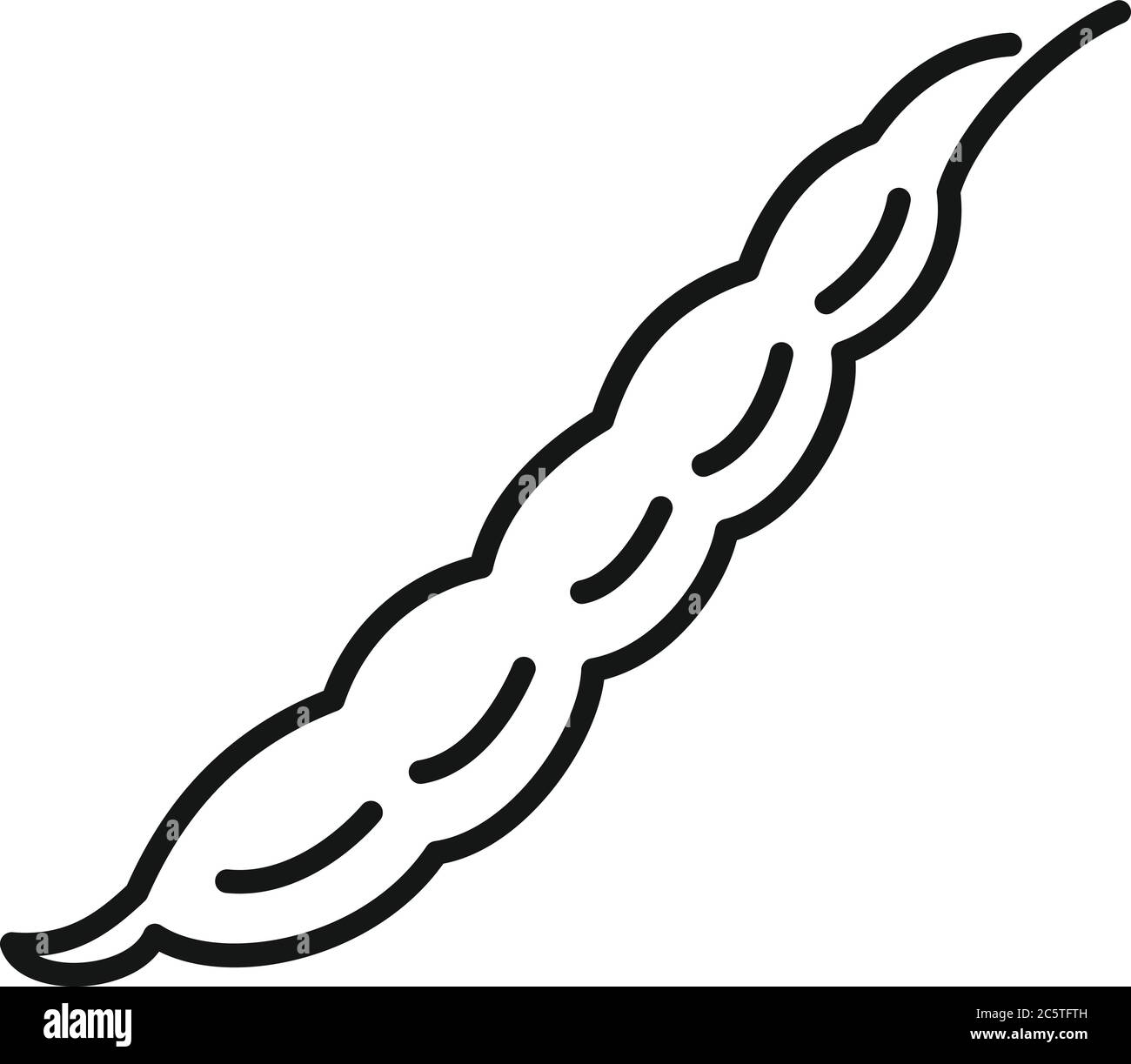 Raw kidney bean icon. Outline raw kidney bean vector icon for web ...