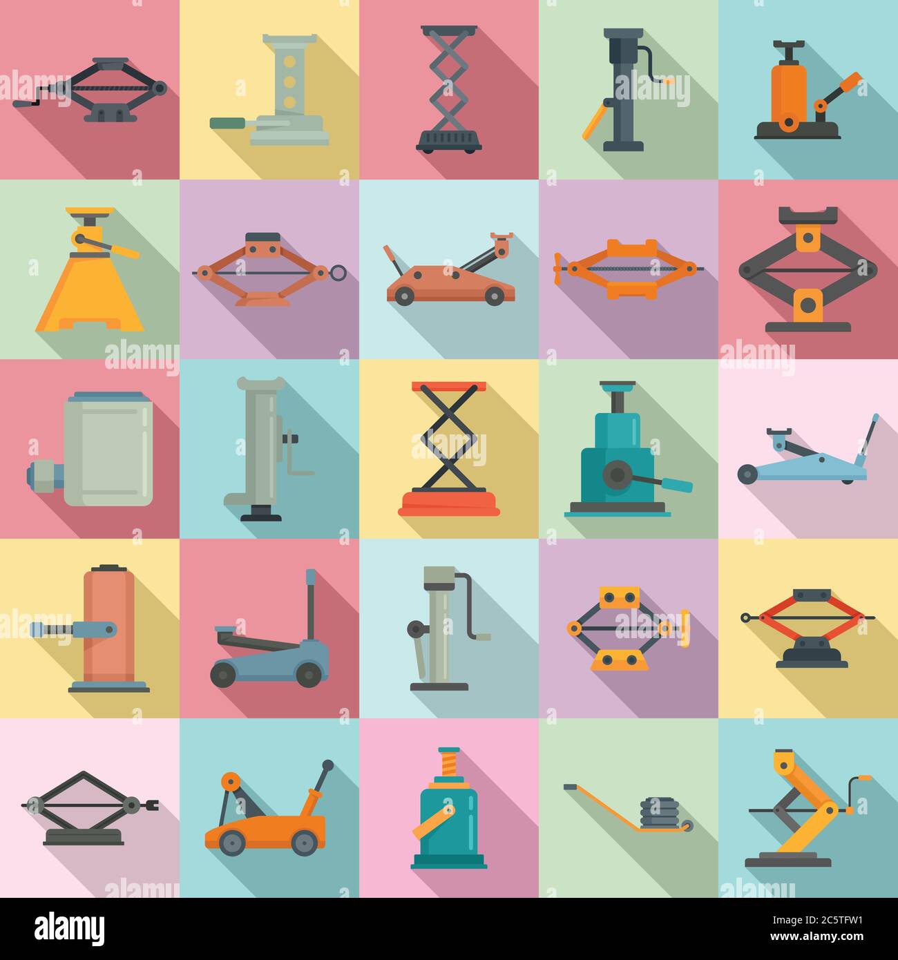 Jack screw car Stock Vector Images - Alamy