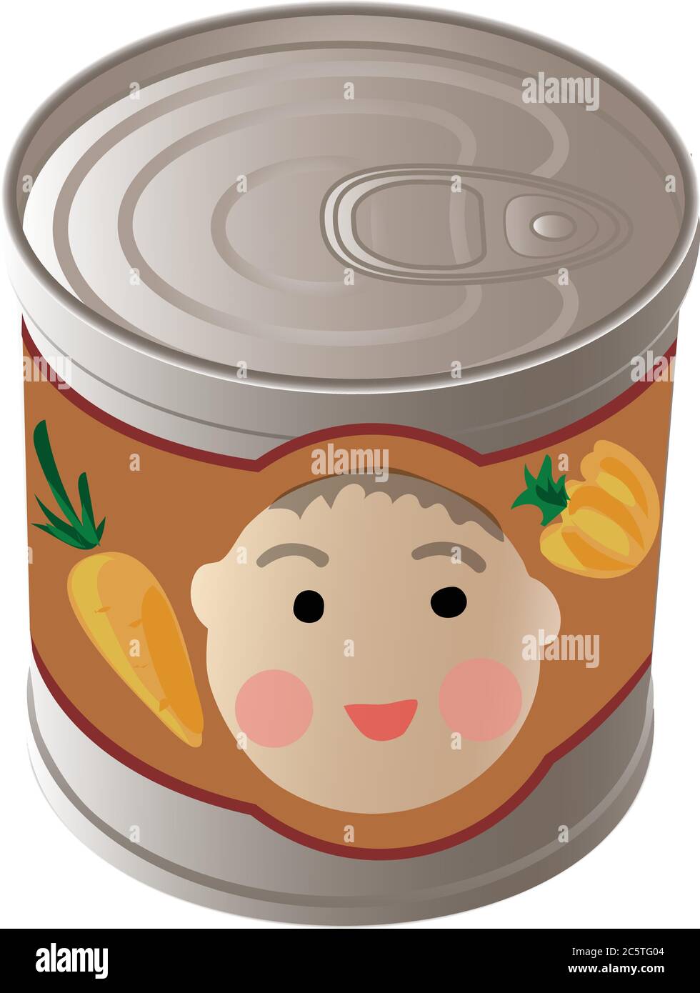 Kid food tin can icon. Cartoon of kid food tin can vector icon for web ...
