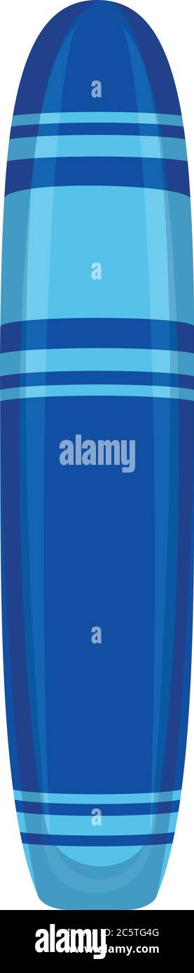 Wood blue surfboard icon. Cartoon of wood blue surfboard vector icon ...