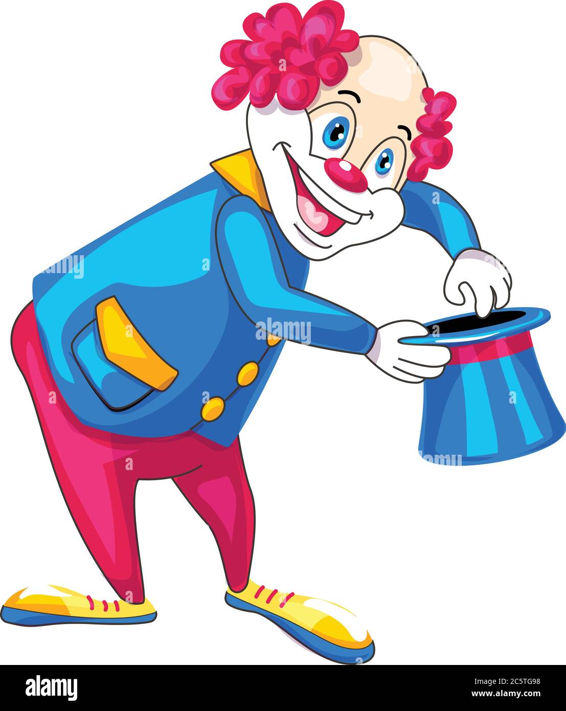 Clown top hat icon. Cartoon of clown top hat vector icon for web design ...