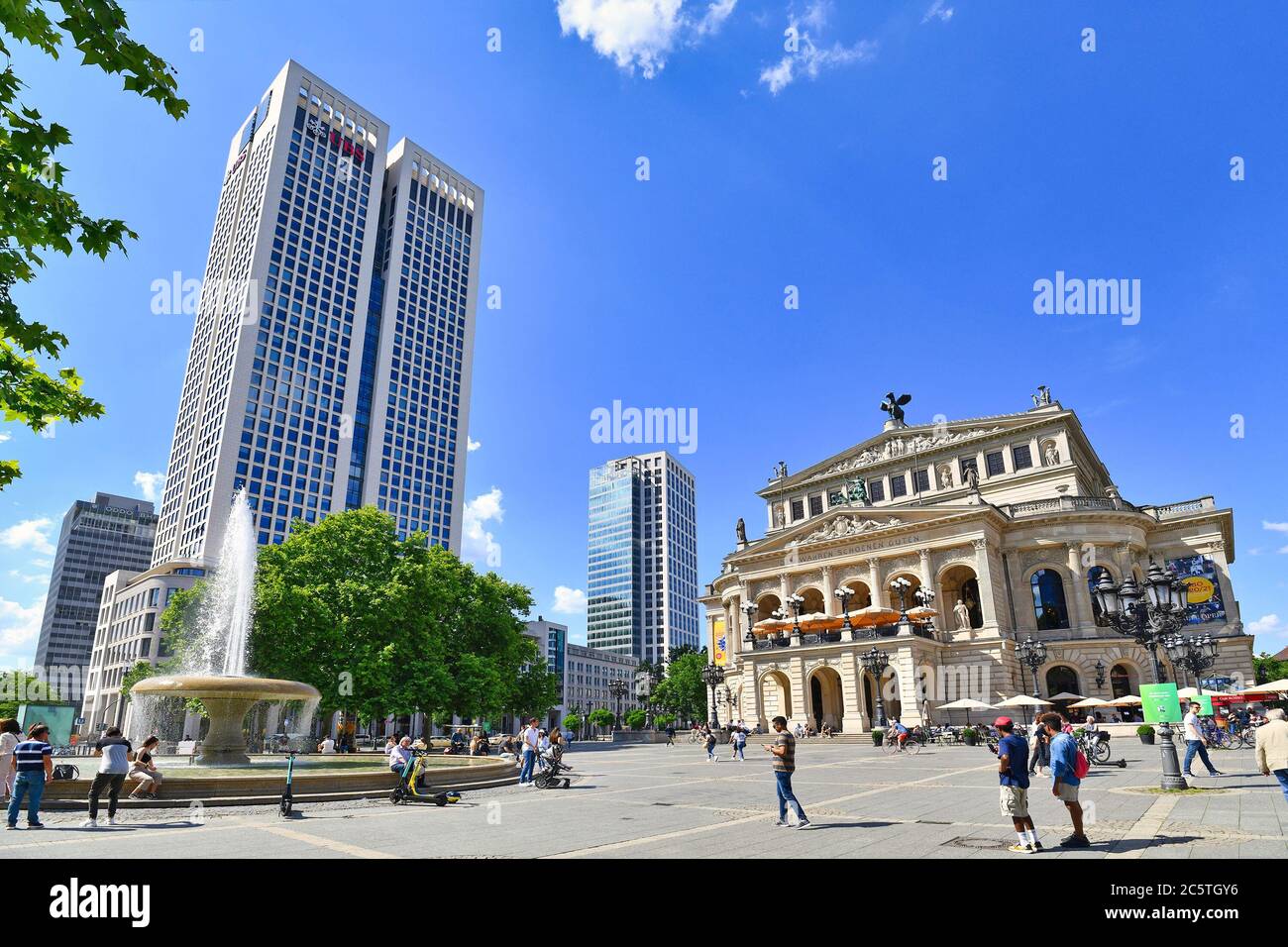 Opernplatz With Opera Tower High Resolution Stock Photography and ...