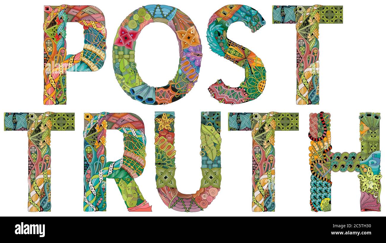 POST TRUTH. Vector zentangle object for decoration Stock Vector Image ...