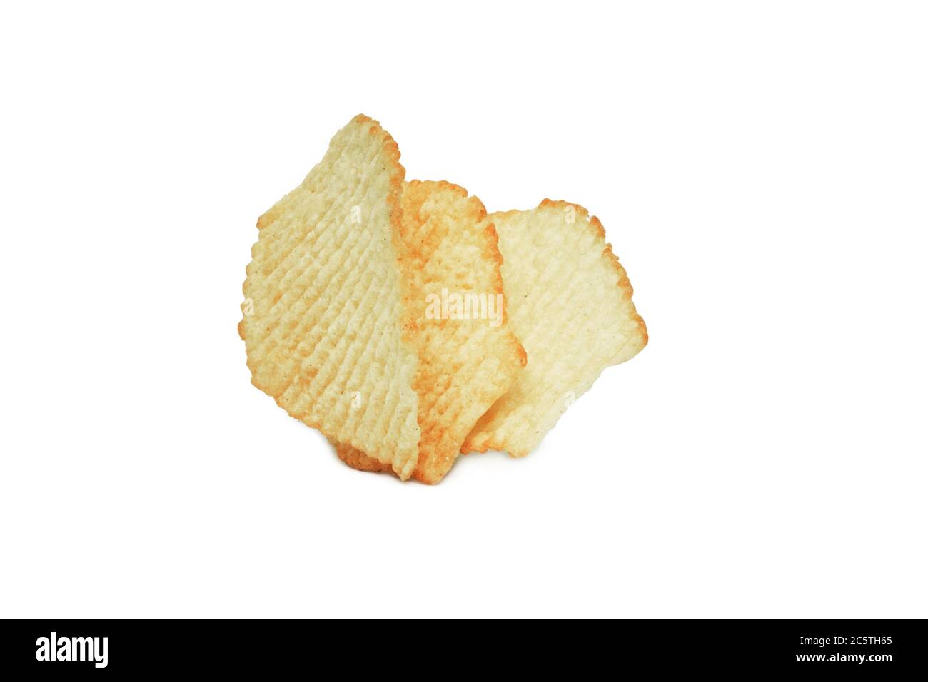 Corrugated Potato Chips. Snack. Isolate Stock Photo - Alamy