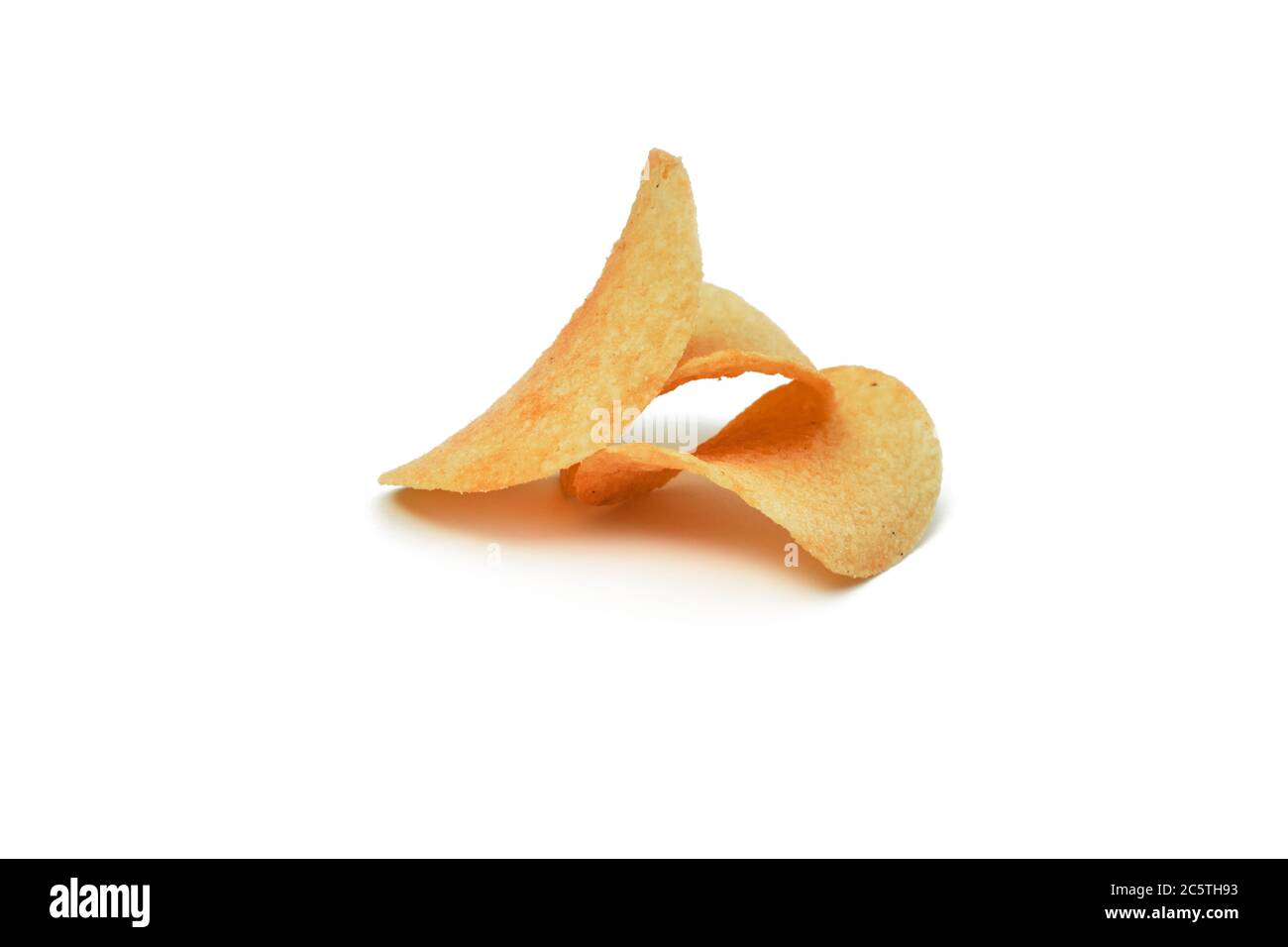Corn chips on a white background. Quick snack Stock Photo - Alamy