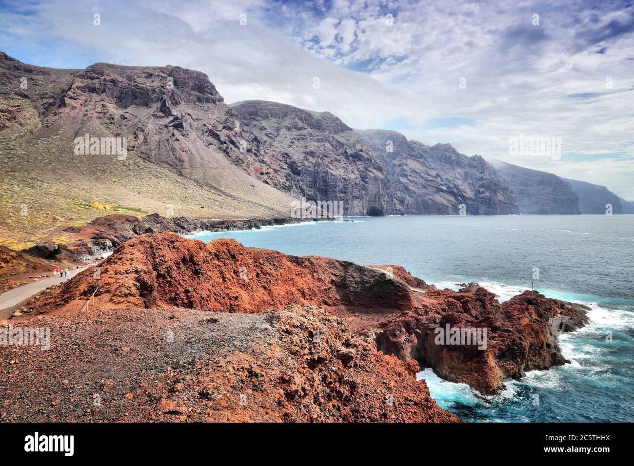 Gigantes cliff landscape - Tenerife island nature. Atlantic Coast Stock ...