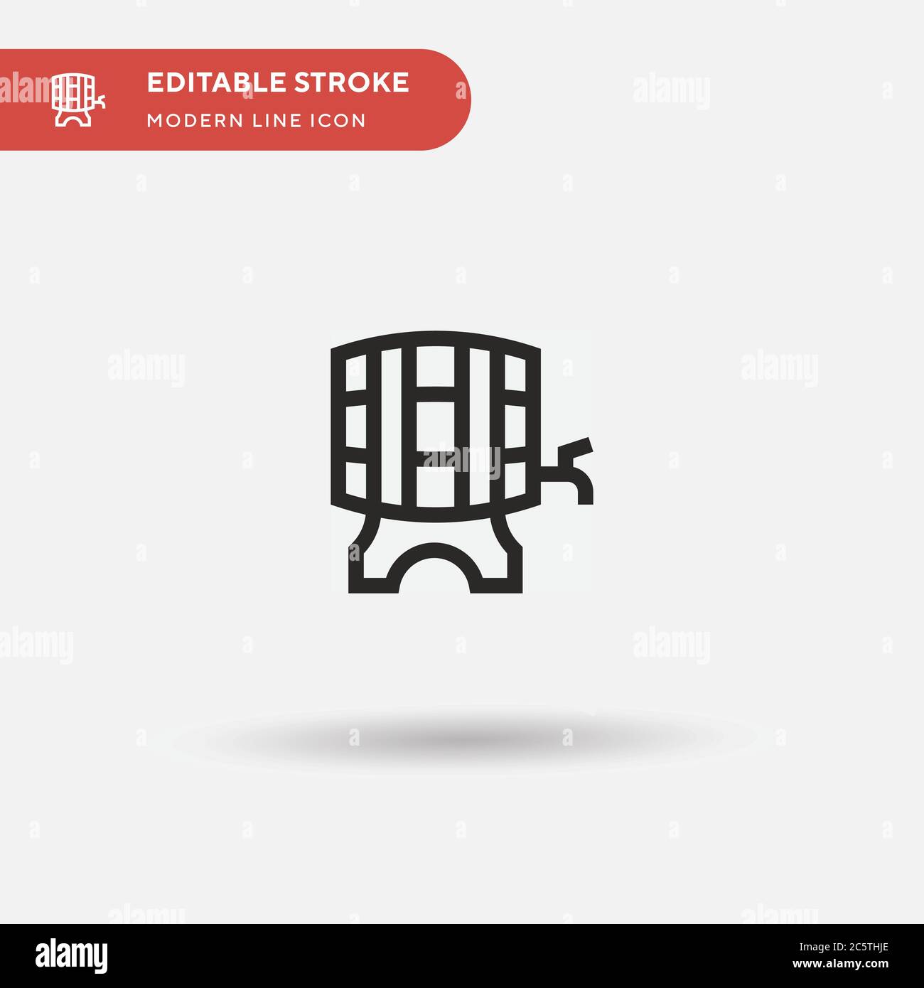 Beer Keg Simple vector icon. Illustration symbol design template for ...