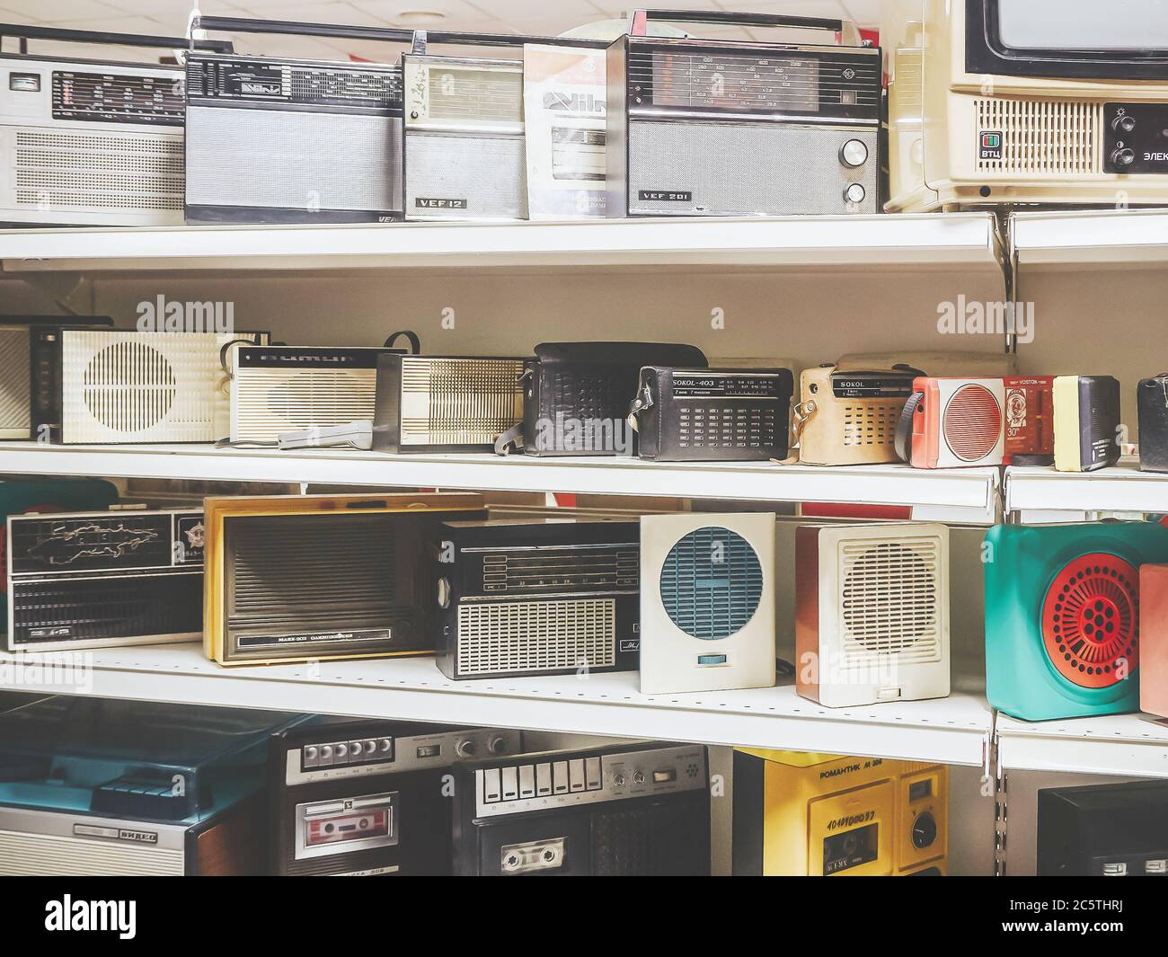 Various portable radios hi-res stock photography and images - Alamy