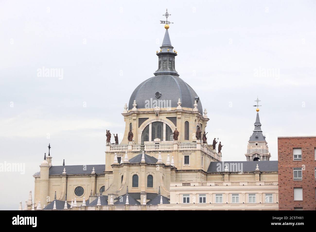 Almudena Cathedral - landmark church in Madrid, Spain Stock Photo - Alamy