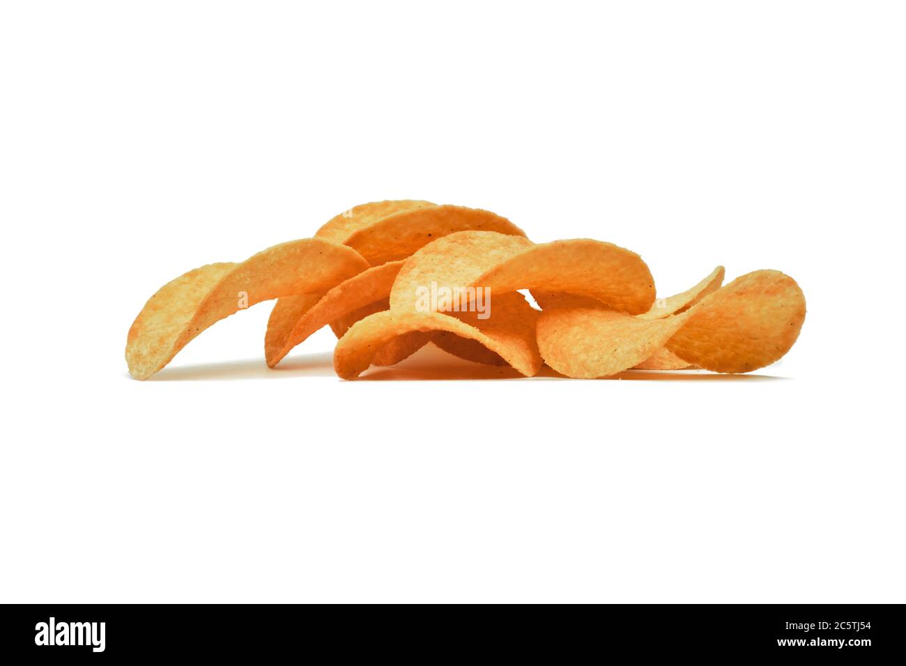 Corn chips on a white background. Quick snack Stock Photo - Alamy
