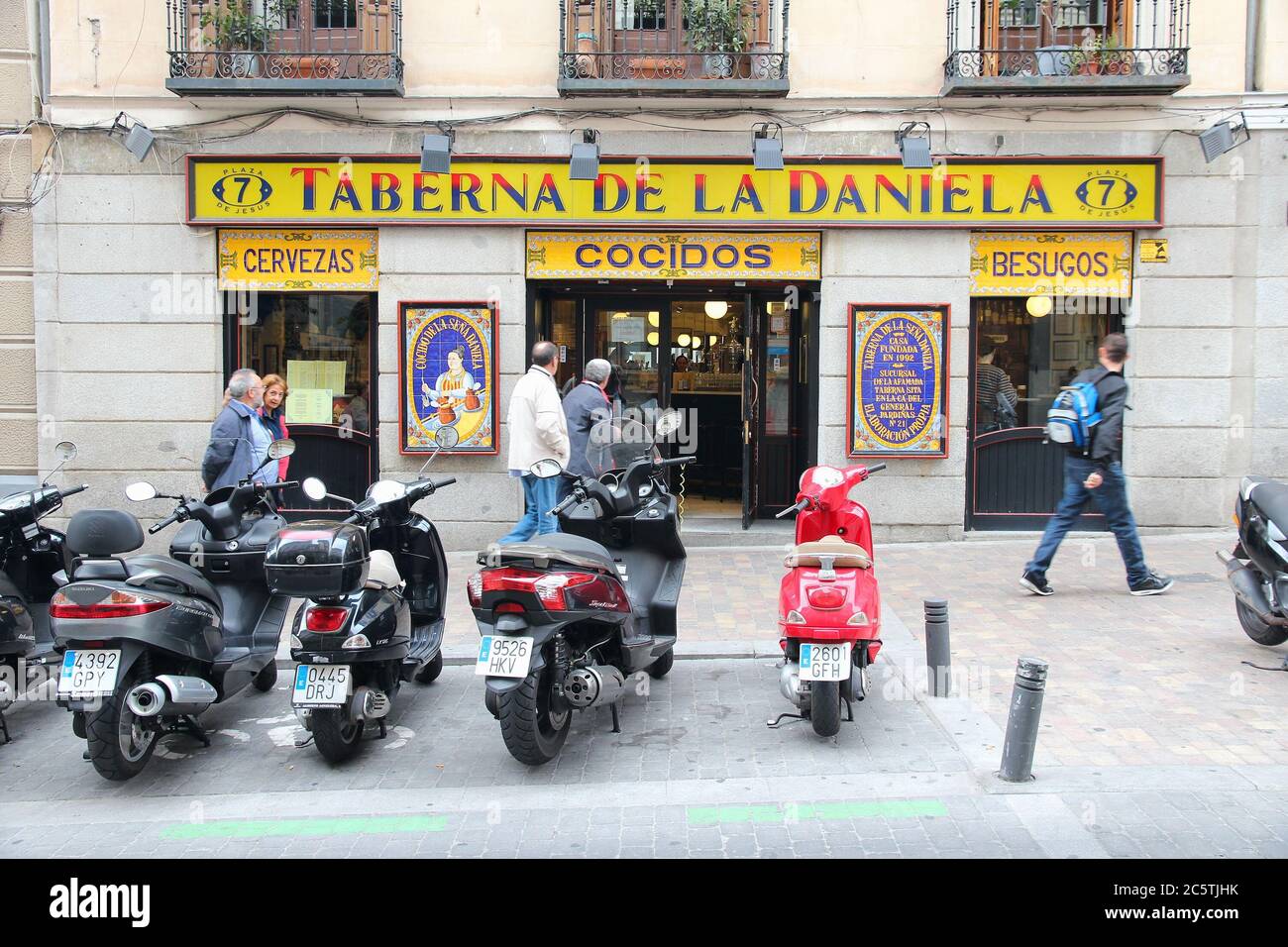 MADRID, SPAIN - OCTOBER 24, 2012: People visit typical Spanish ...