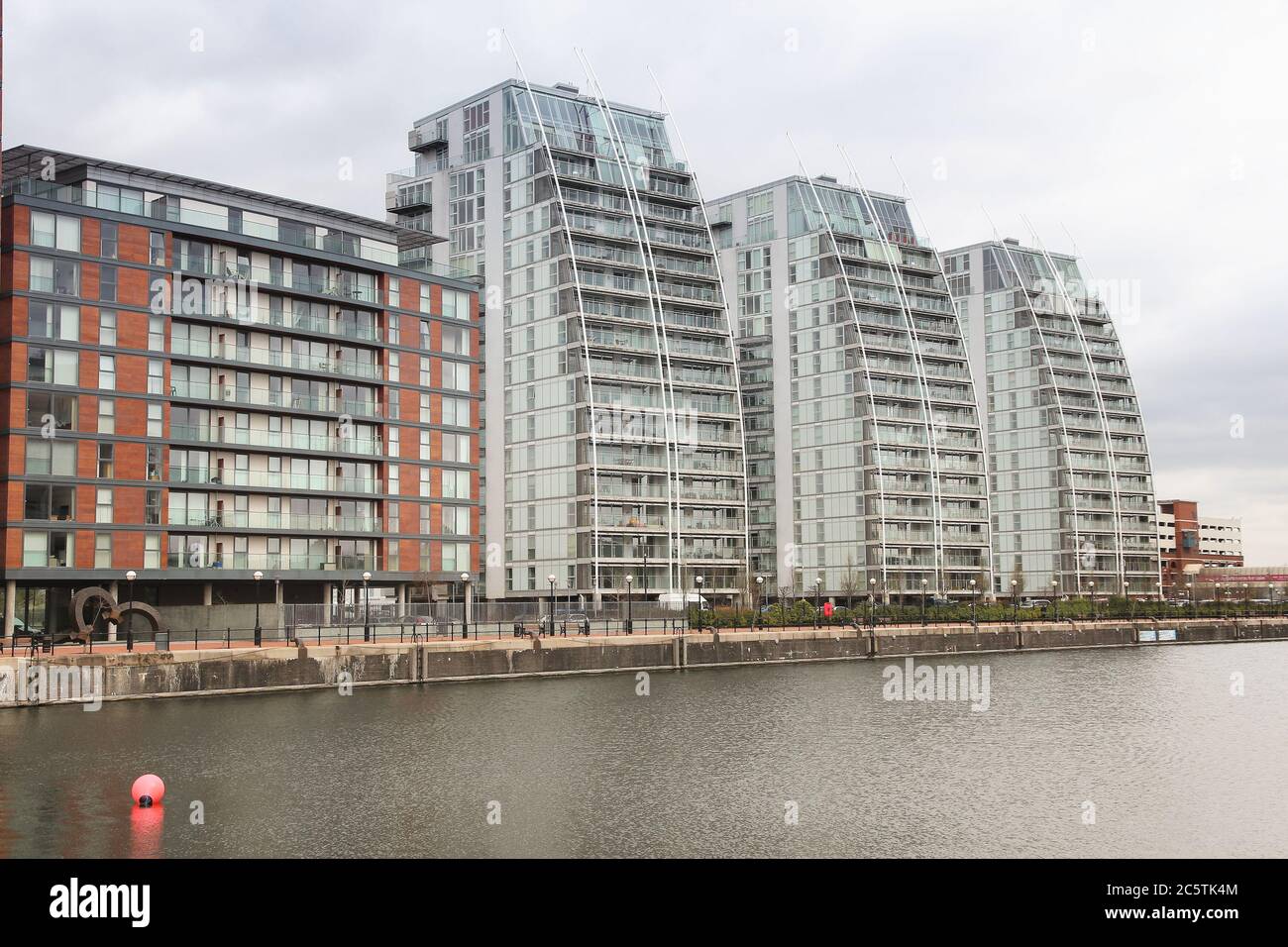 MANCHESTER, UK - APRIL 22, 2013: Residential architecture of Salford ...