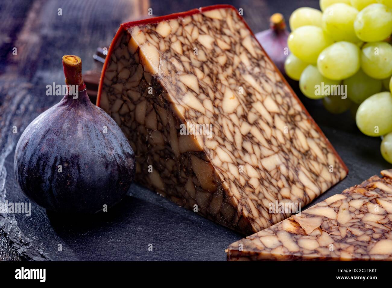 Cheese collection, Irish brown waxed marbeled cheddar cheese flavoured ...