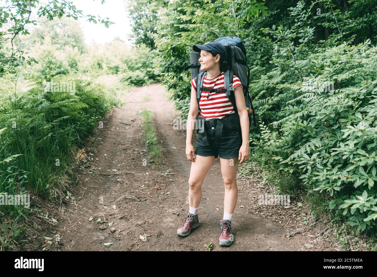 Female hiker on an expedition Stock Photo - Alamy