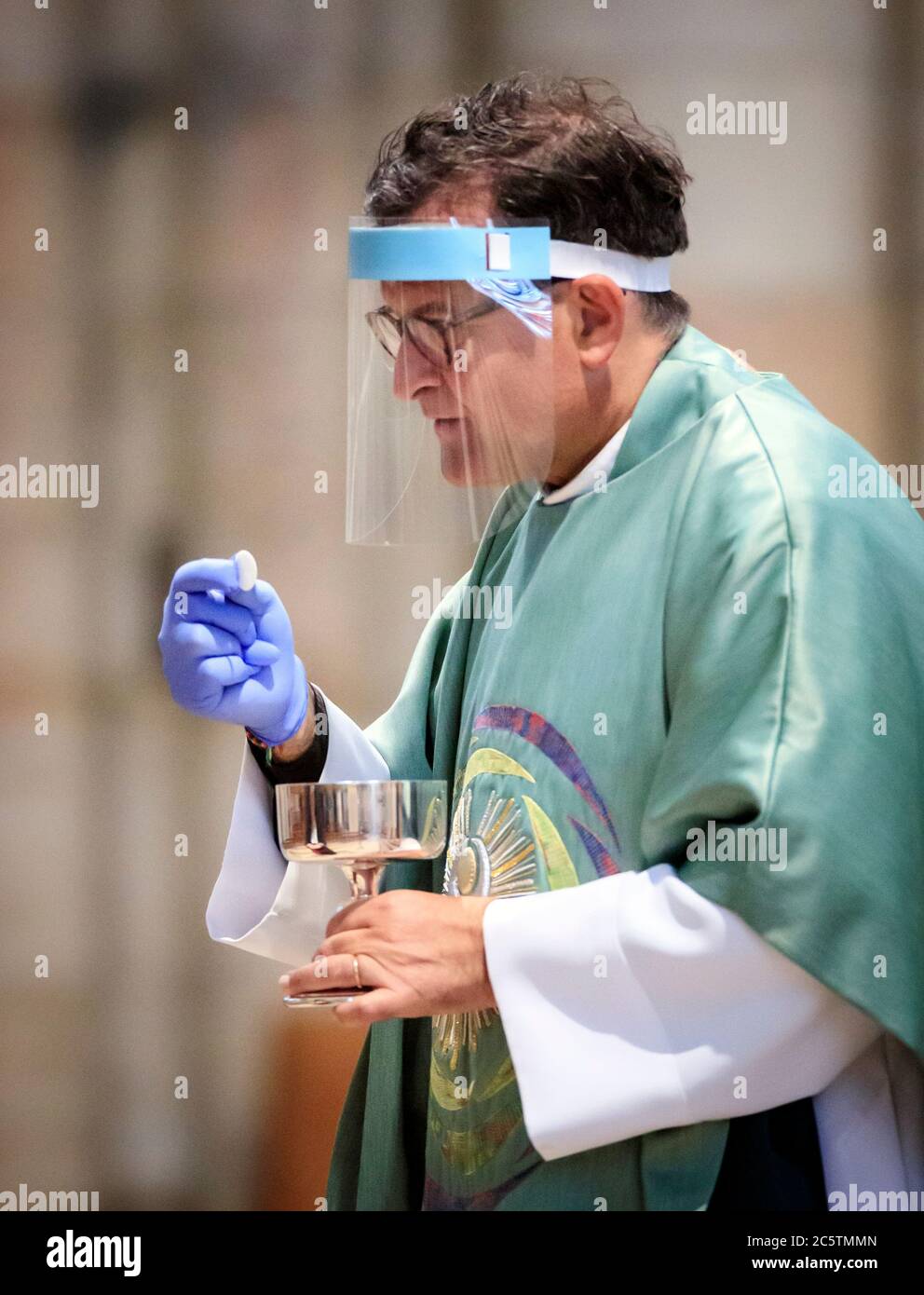 The Dean of York, the Right Revd Dr Jonathan Frost leads the first ...