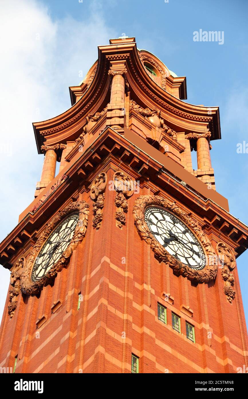 Manchester UK city landmarks. Refuge Building. Grade II listed monument ...
