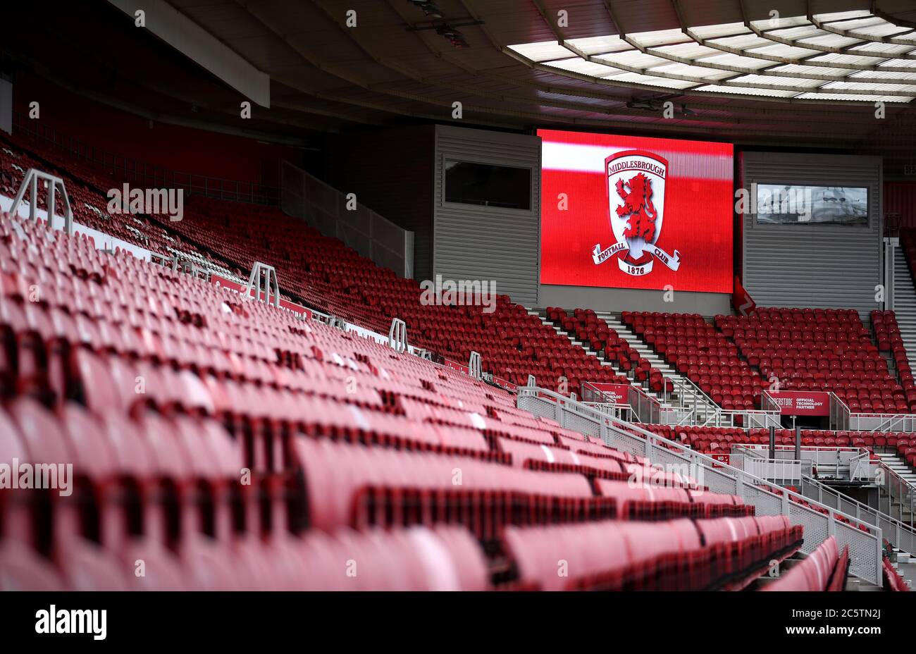 General view from inside the Riverside stadium ahead of the Sky Bet ...