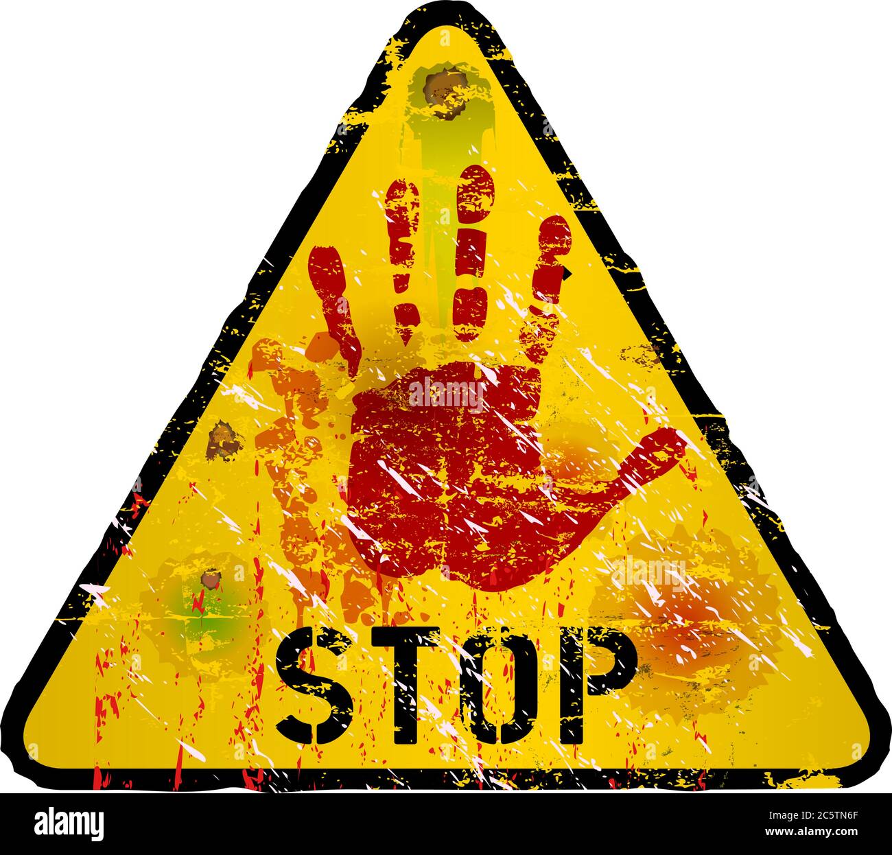 stop sign, warning / prohibition sign, vector Stock Vector Image & Art ...