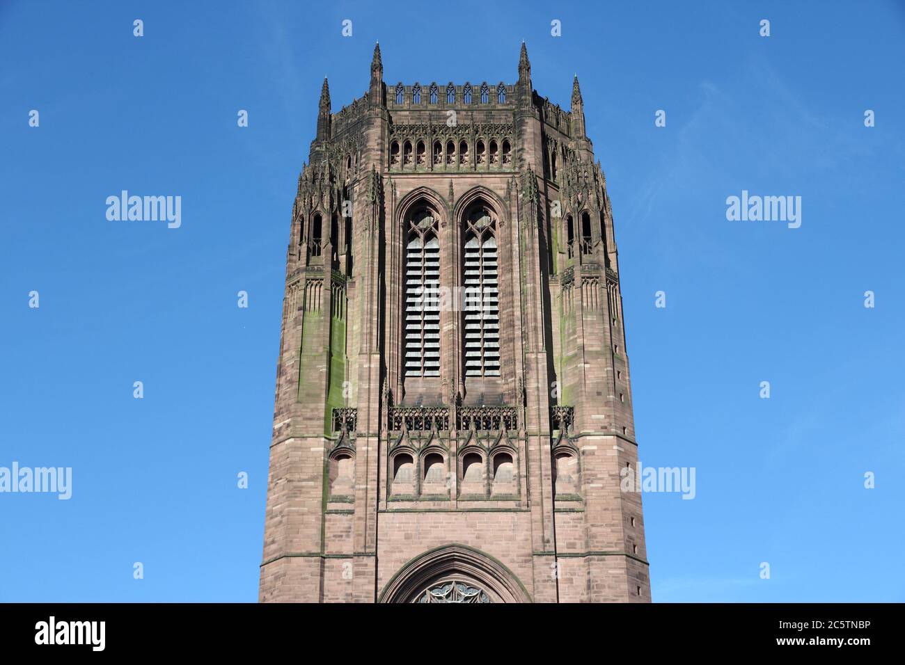 Liverpool Cathedral of the Church of England. Gothic Revival landmark ...