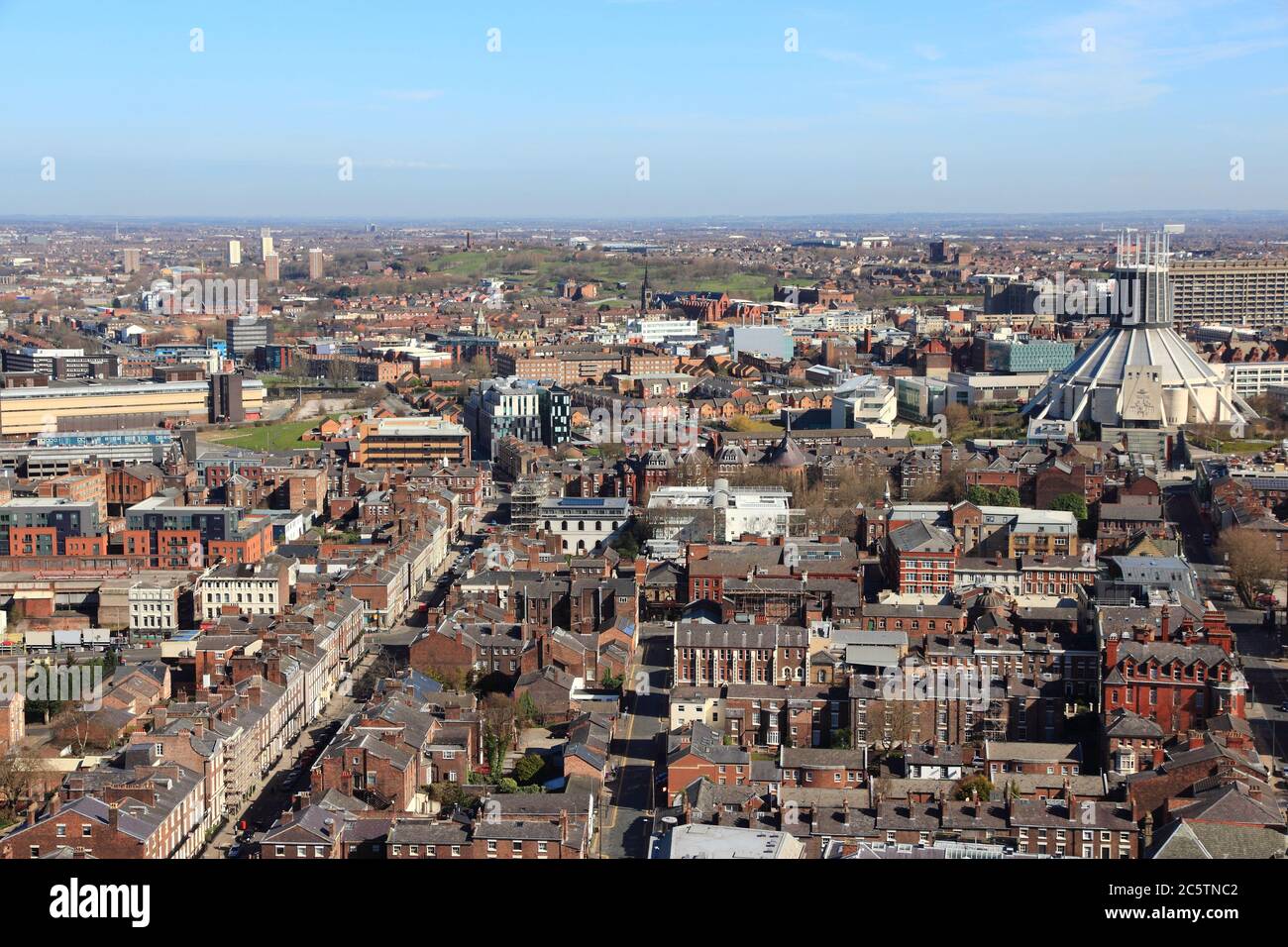 Liverpool aerial view. City in the United Kingdom Stock Photo - Alamy