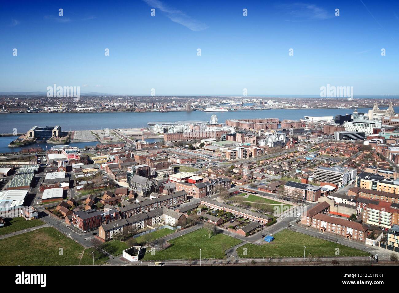 Liverpool aerial view. City in the United Kingdom Stock Photo - Alamy