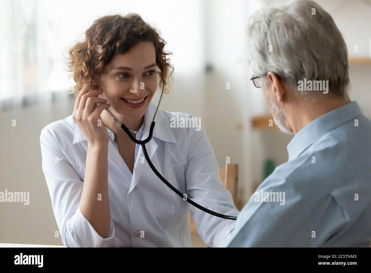 Elderly patient hospital chest hi-res stock photography and images - Alamy