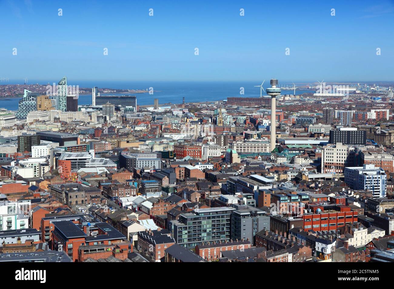 Liverpool aerial view. City in the United Kingdom Stock Photo - Alamy