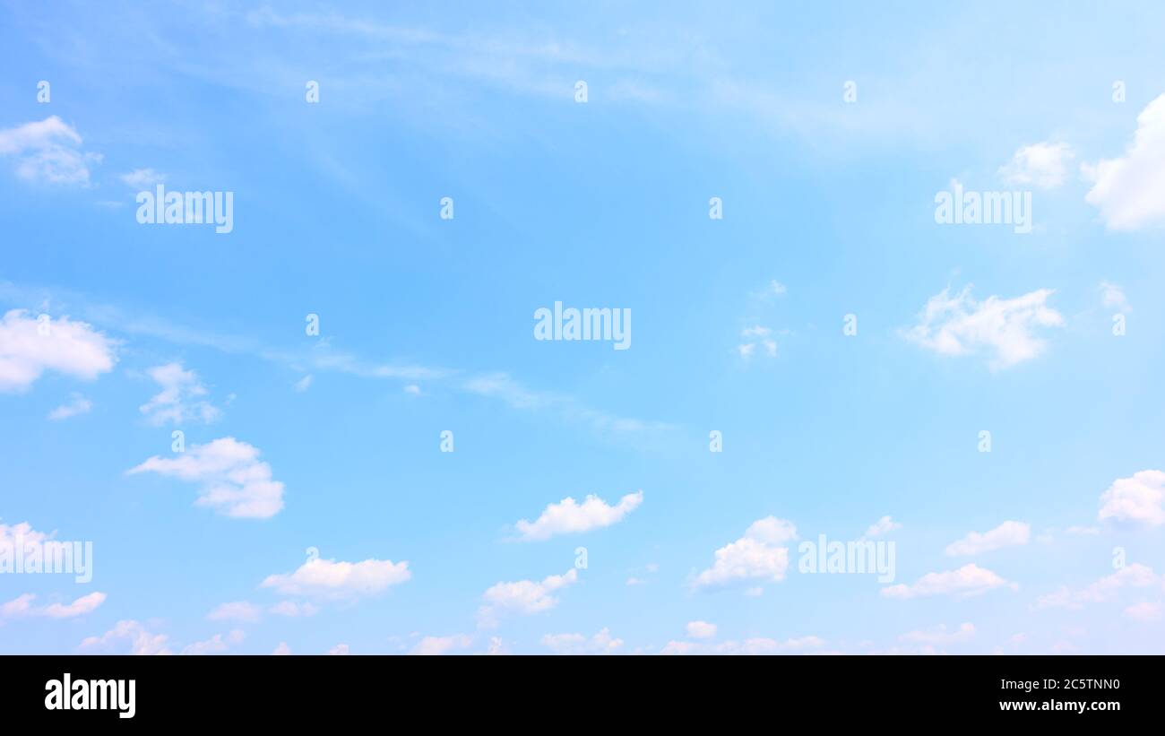 Light blue summer sky with clouds - Panoramic cloudscape, may be used ...